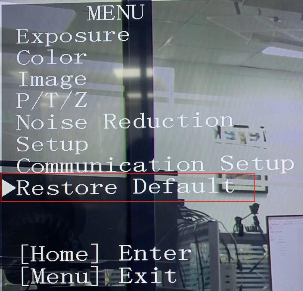 Restore factory defaults